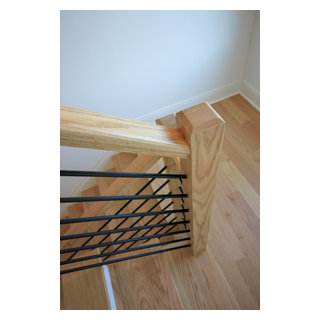 94_Neutral Color Floating Staircase with Metal Balusters, Bethesda MD ...