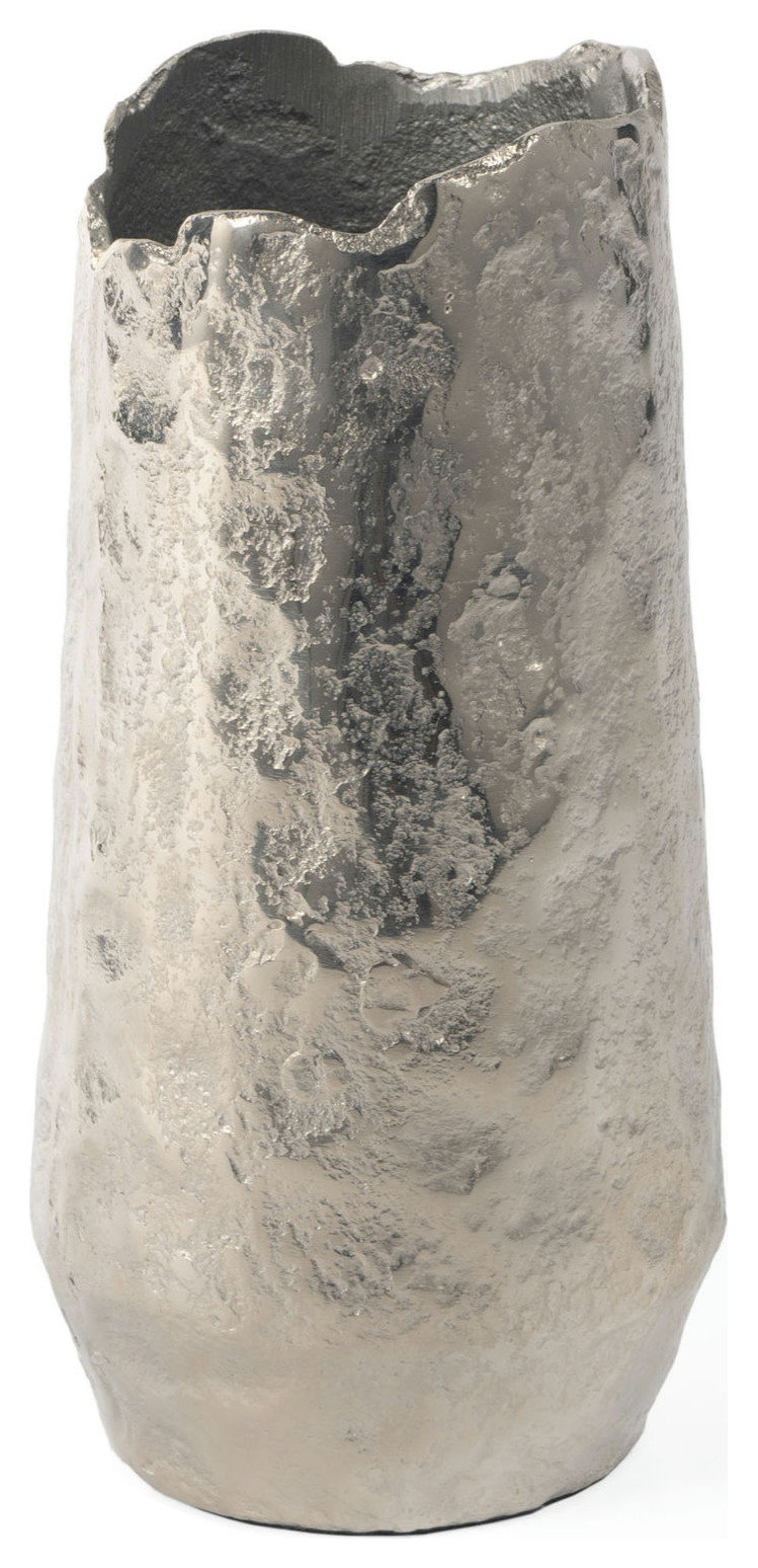 Samira 10" Metal Table Vase Small Nickel - Contemporary - Vases - by ...