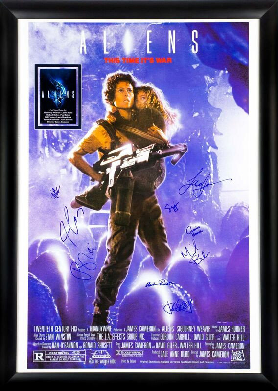 Aliens Signed Movie Poster, Custom Frame - Contemporary - Prints And ...