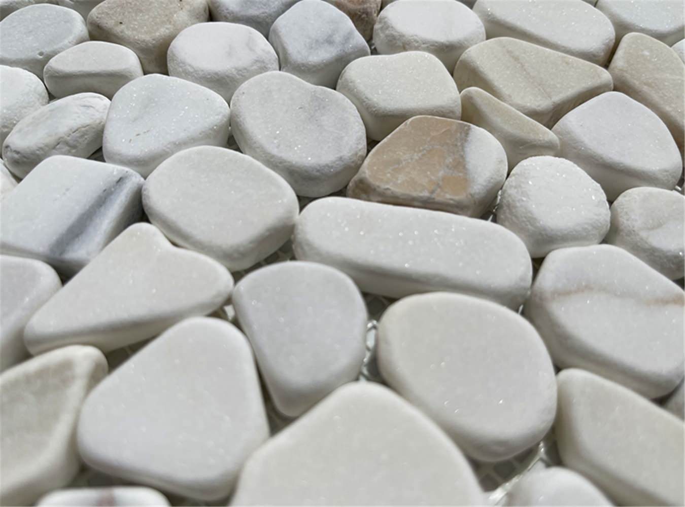 Tumbled PebbleStone Calacatta Gold Calcutta Marble NonSlip Shower Tile ...