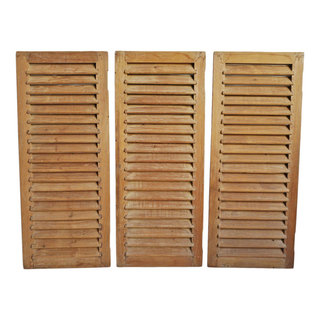 Consigned Set of 3 Shutter Doors - Farmhouse - Screens And Room ...