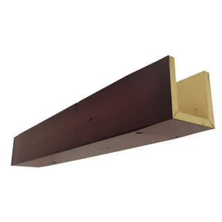 3-Sided (U-beam) Knotty Pine Faux Wood Ceiling Beam, 6"W x 6"H x 16'L ...