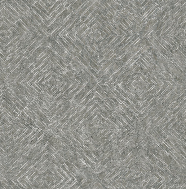 Stamped Metal Pattern Geometric Wallpaper, Sample - Contemporary ...