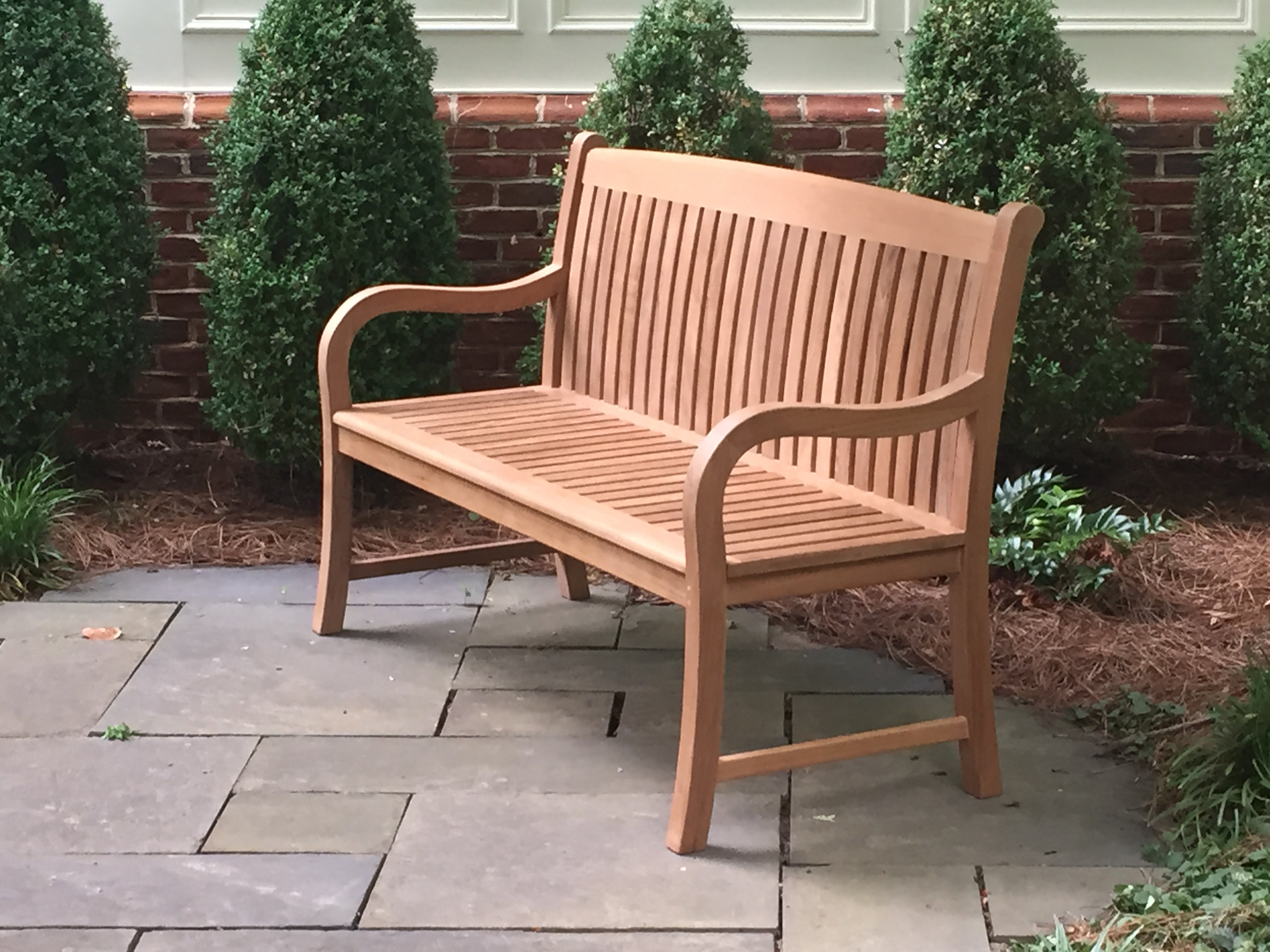 Lakeview Teak Bench, Natural, 60" - Transitional - Outdoor Benches - by ...