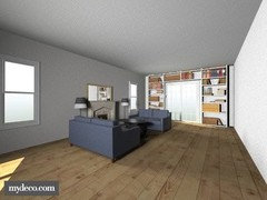 Basic arrangement options for 23 X 14 living room