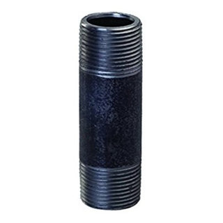 Long Black Steel Nipple Pipe Fitting With 0.75" Nominal Size Diameter ...