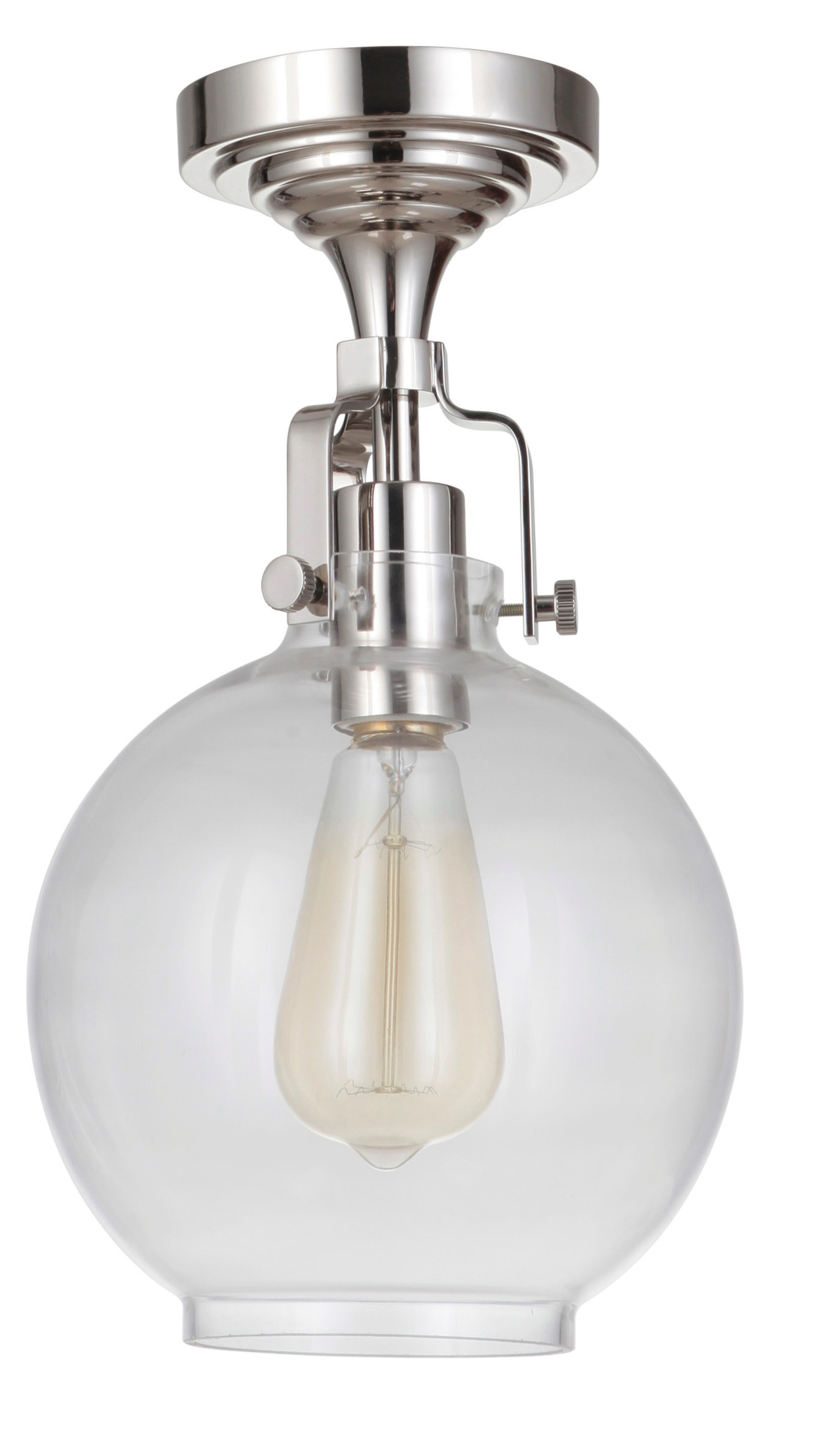 Craftmade Gallery State House 8" Ceiling Light in Polished Nickel, 8. ...