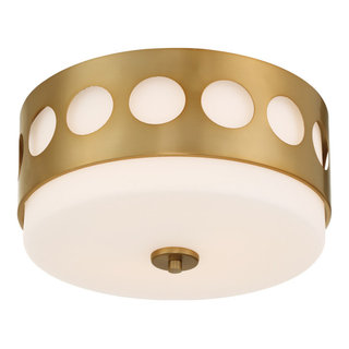 Crystorama Kirby 2-Light Ceiling Mount Vibrant Gold - Transitional ...
