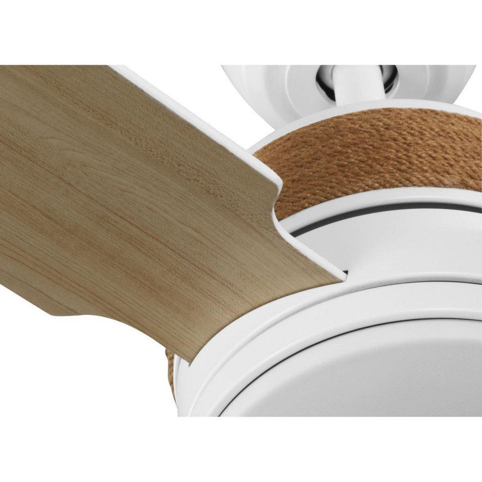 Schaffer II 56" 5-Blade Satin White Ceiling Fan With Integrated LED ...