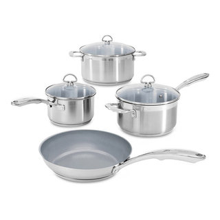 Chantal SLIN-7C Induction 21 Steel 7-Piece Ceramic Coated Nonstick ...