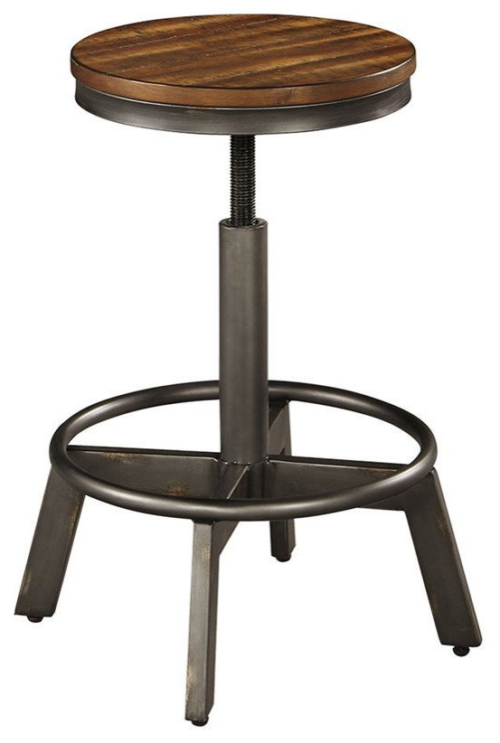 Signature Design by Ashley Torjin Adjustable Counter Stool in Brown and ...