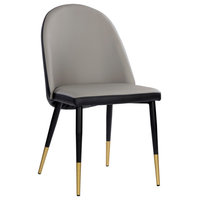 Kline Dining Chair Dillon Stratus/Dillon Black, Taupe - Midcentury ...