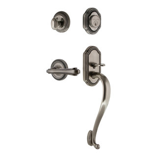 Nostalgic Warehouse Rope Plate S Grip Entry Set Fleur Lever, Backset ...