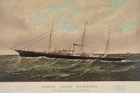 Steam Yacht Namouna, 12" x 18" - Traditional - Prints And Posters - by ...