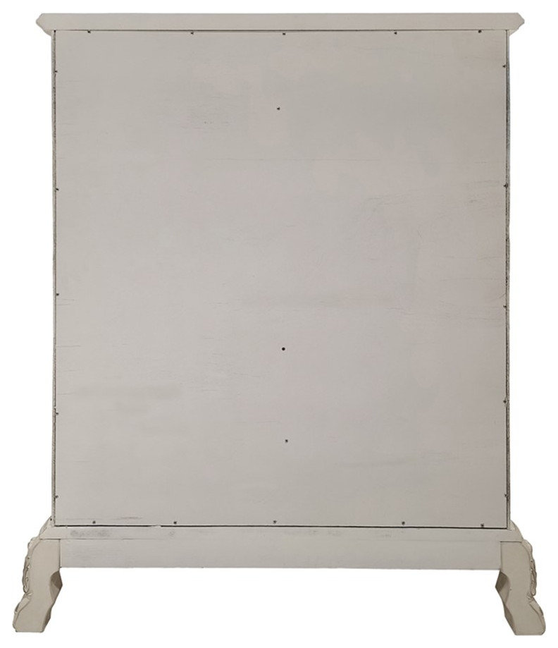 ACME Furniture Dresden 5-Drawer Wood Chest with 2 Doors in Bone White ...