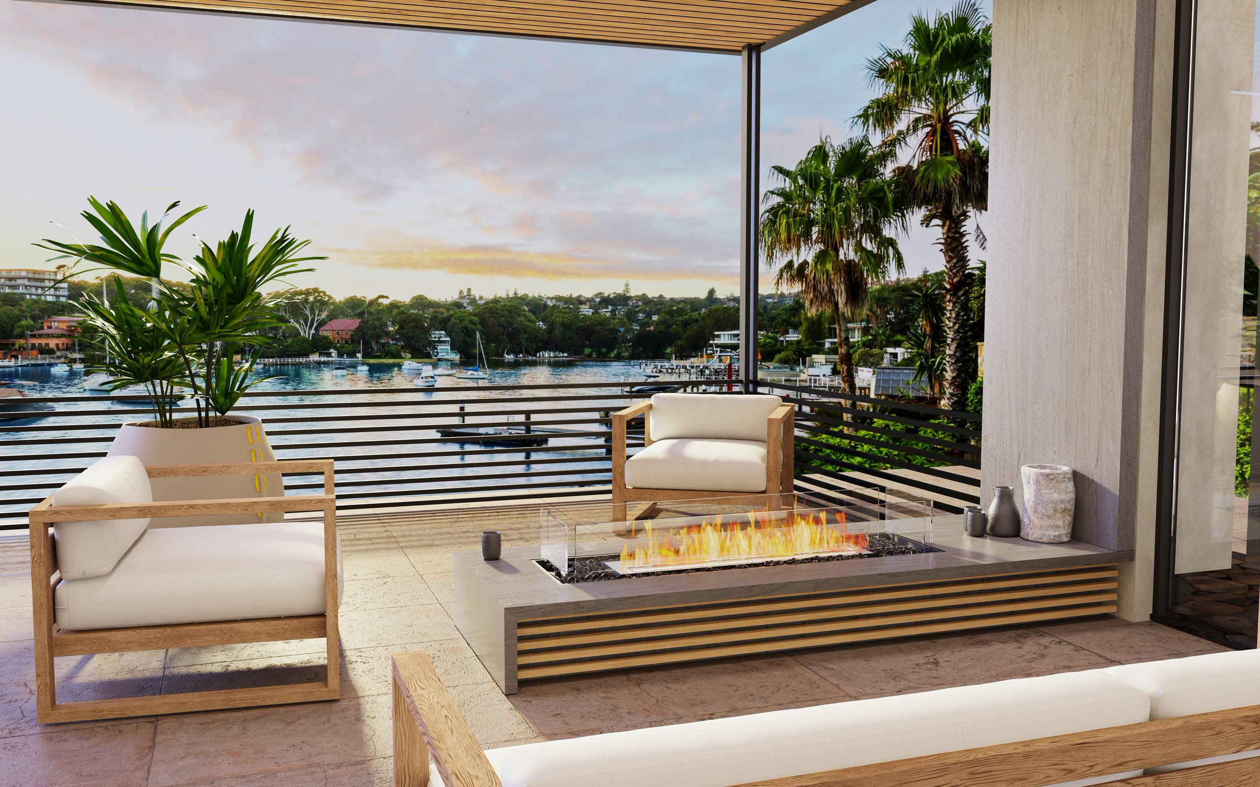 EcoSmart™ Flex 78BN.BX2 Bench Fireplace Insert - Wall-Mounted Ethanol Fire - Transitional ...