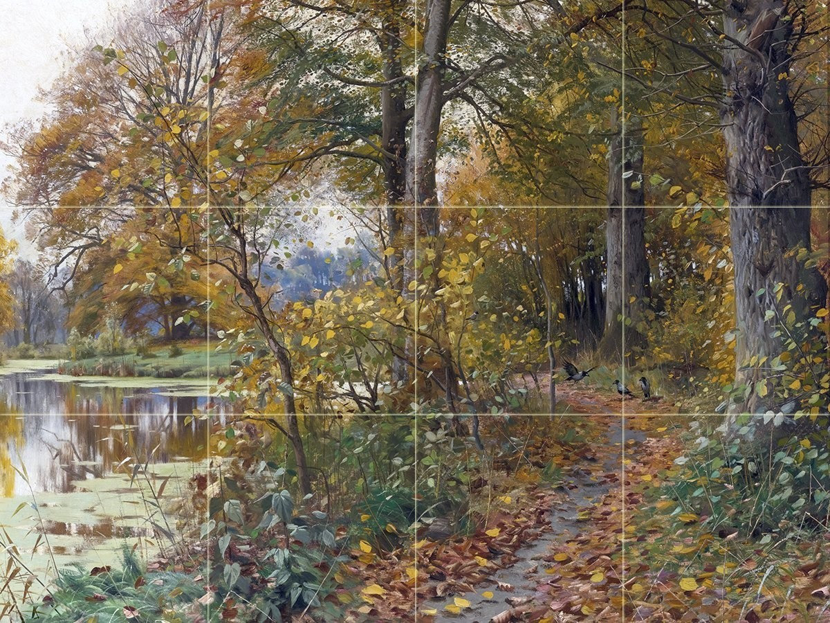 Tile Mural, Forest Backsplash, 6" Rialto - Traditional - Tile Murals ...