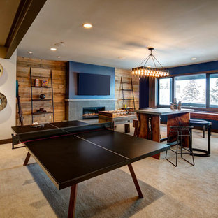 75 Beautiful Game Room With A Wood Stove Pictures & Ideas - November ...