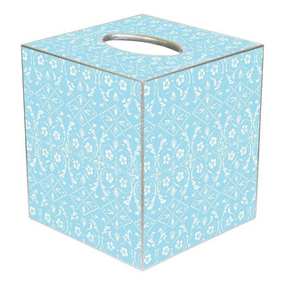 TB867 - Spring Blue Tissue Box Cover - Traditional - Tissue Box Holders ...
