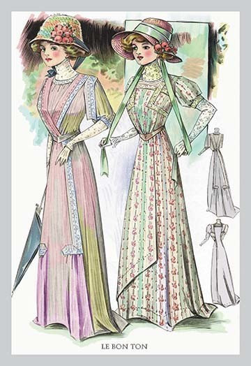 Le Bon Ton: Magnificence in Pink, 12" x 18" - Traditional - Prints And ...