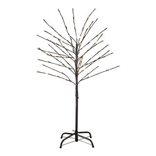 Kurt Adler 4'Warm White Twinkle Led Brown Tree - Contemporary ...
