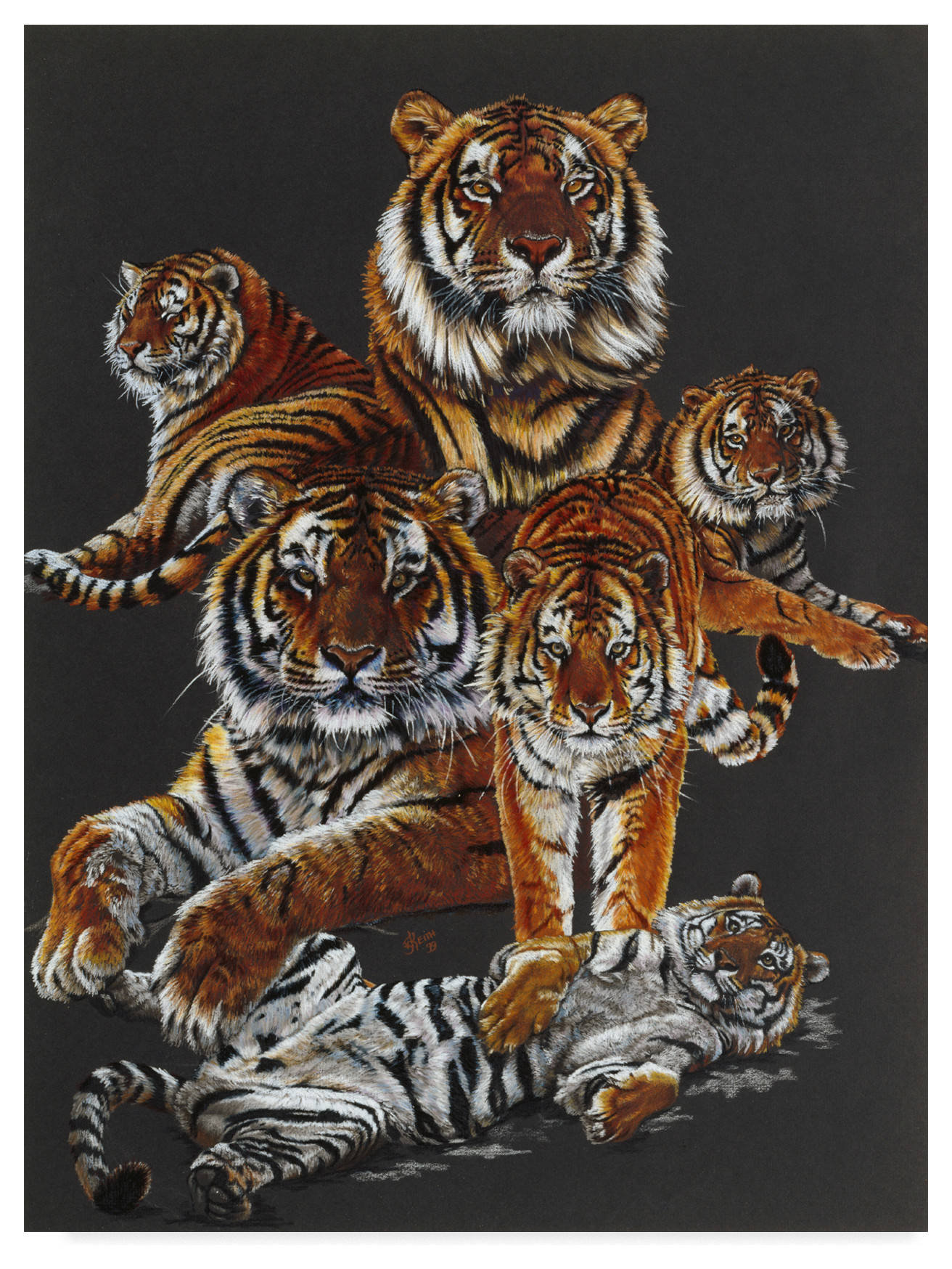 "Dynasty" by Barbara Keith, Canvas Art, 19"x14" - Contemporary - Prints ...