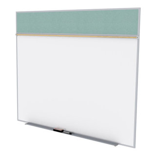 Ghent's Vinyl 5' x 6' Bulletin & Mag. Whiteboard A-Set in Stone ...