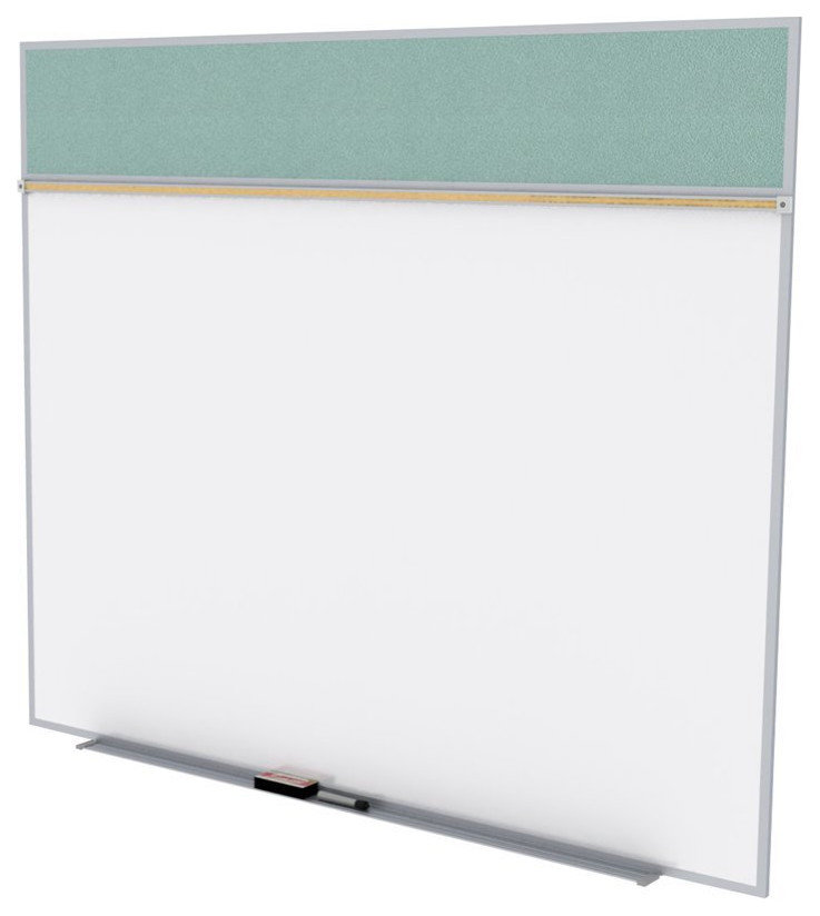 Ghent's Vinyl 5' x 6' Bulletin & Mag. Whiteboard A-Set in Stone ...