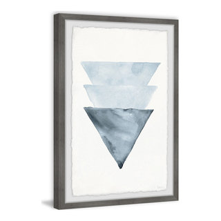 "Triangles Overlap" Framed Painting Print, 8"x12" - Contemporary ...