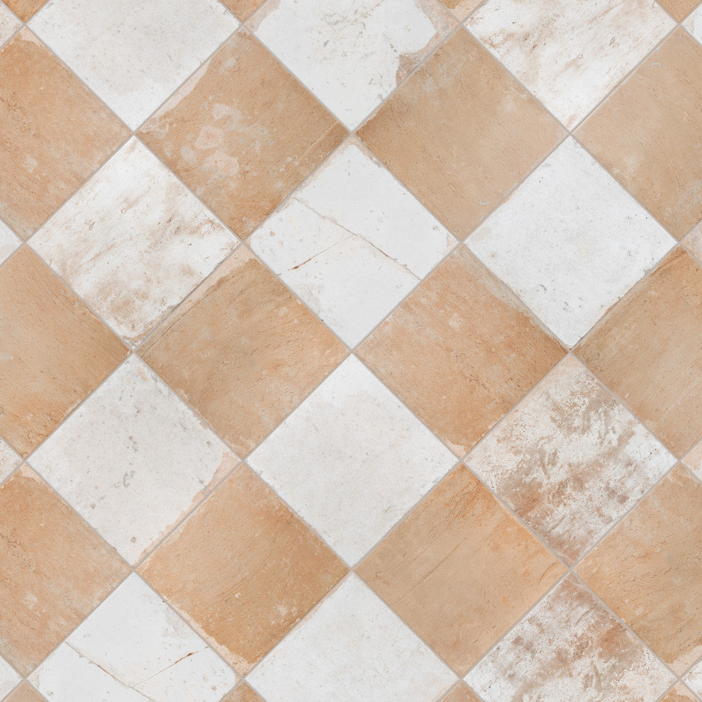 Kings Clay Checker Ceramic Floor and Wall Tile Sample - Farmhouse ...