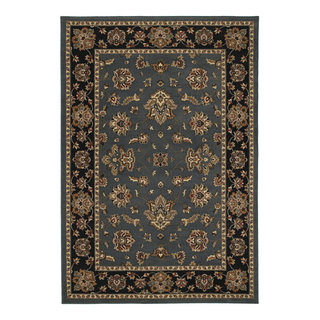 Aiden Traditional Vintage Inspired Blue/Black Rug, 12' x 15 ...