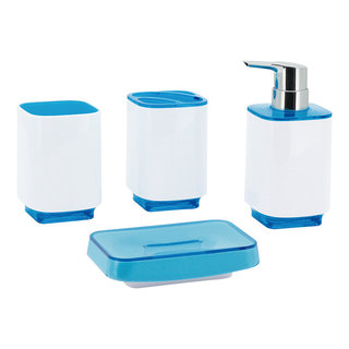 Krystal Bathware CBAK5202WB Cayman 4-Piece Bath Accessory Set, White ...