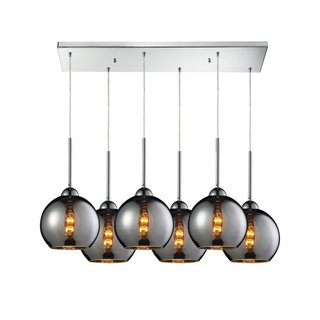 Cassandra 6-Light Rectangular Pendant Fixture - Contemporary - Pendant ...