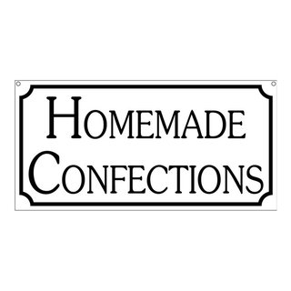 Homemade Confections, Aluminum Bakery Food Decor Sign, 6"x12 ...