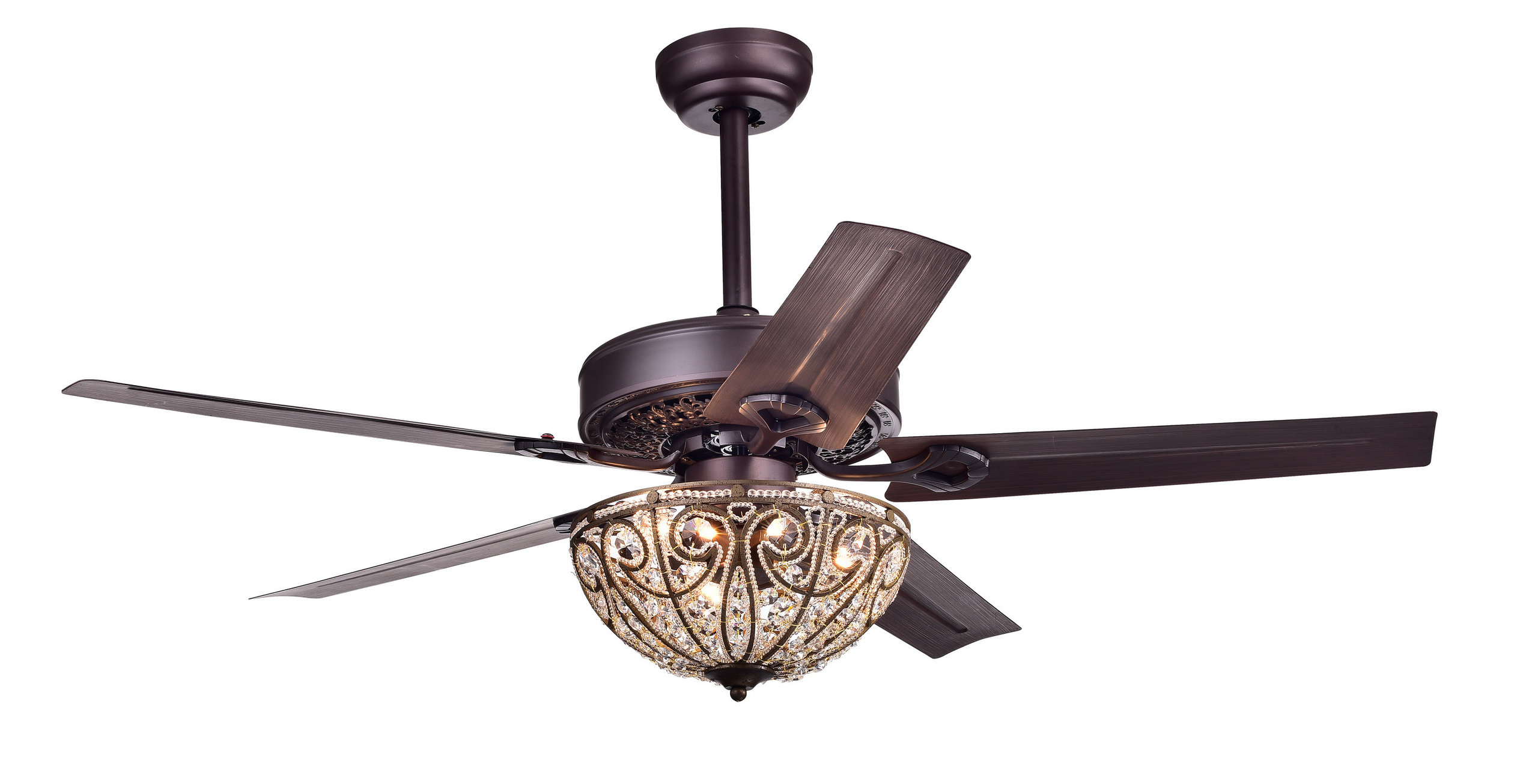 Catalina Crystal Ceiling Fan - Mediterranean - Ceiling Fans - by ...