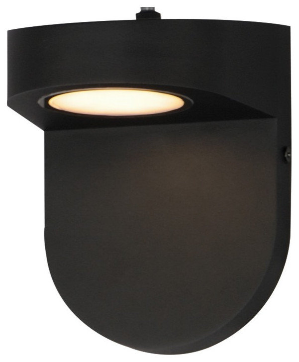 Ledge LED Outdoor Wall Sconce, Black - Modern - Outdoor Wall Lights And ...
