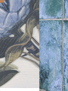 Anyone used Angela Harris Wilder Protea Leaves Mural Porcelain Tile?