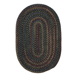 Midnight Variegated/Multi Indoor Rug Rustic Farmhouse MN27, 5'x8' Oval ...