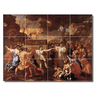 Nicholas Poussin Mythology Painting Ceramic Tile Mural #136, 24" Wide x ...
