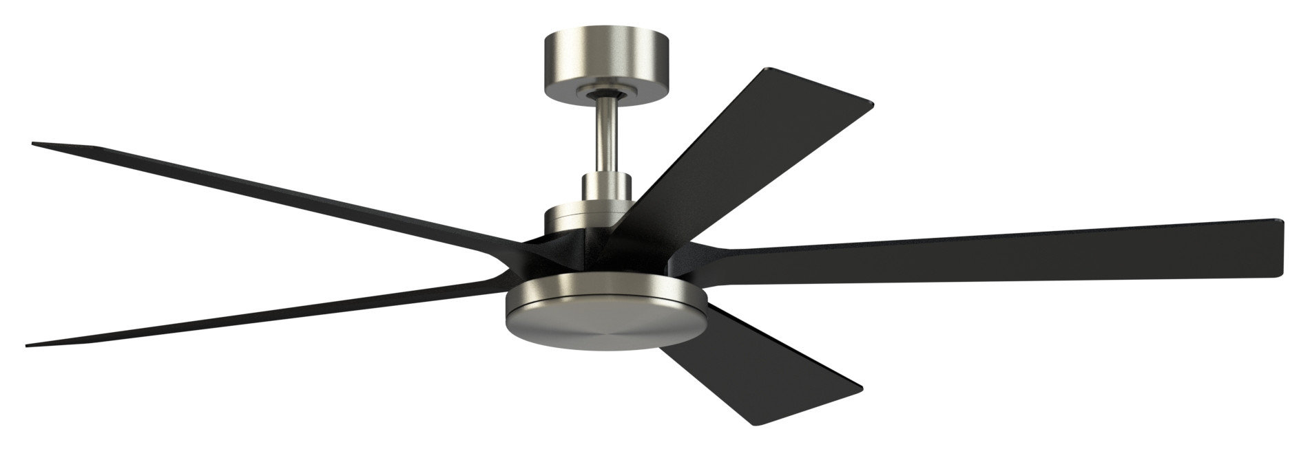 TorchAire 64" Indoor/Outdoor Fan With LED Light Kit Nickel/Black Blades ...