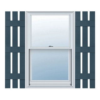 MidAmerica Three Board Spaced, BnB Shutters, Classic Blue, 58"H x 12"W ...