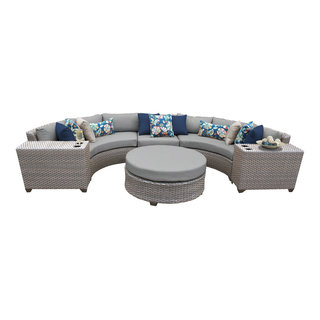 Florence 6 Piece Outdoor Wicker Patio Furniture Set 06c - Tropical ...
