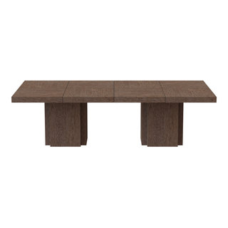 Dusk Dining Table, Chocolate, 102", Double Leg - Contemporary - Dining ...