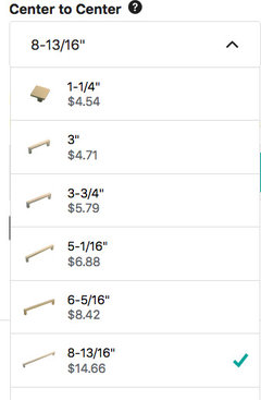 Cabinet pull size...PHOTOS! Please help!