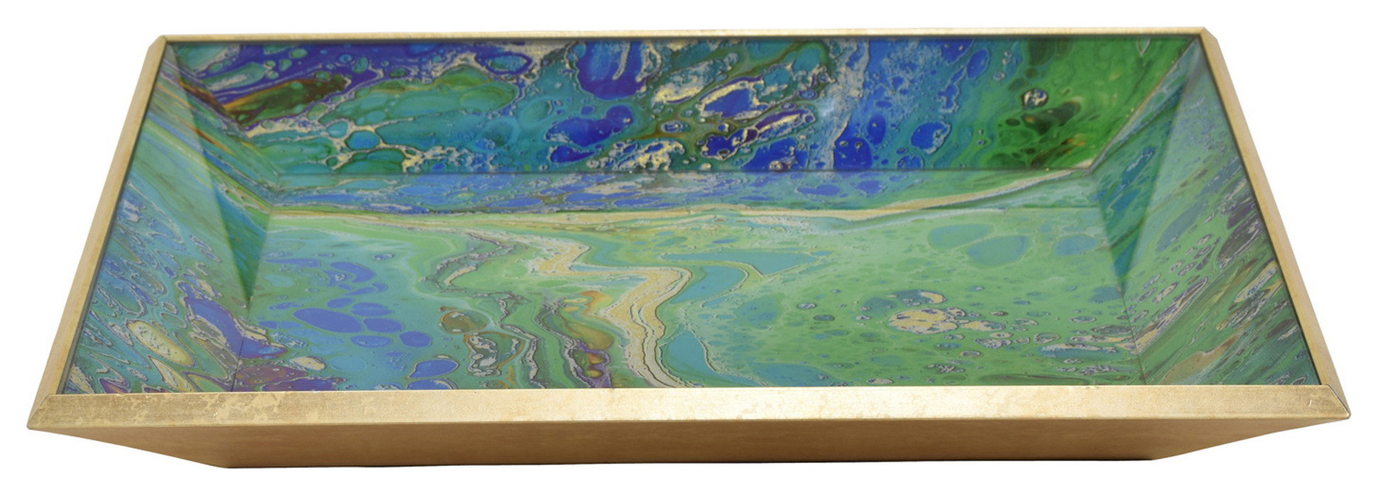 Plutus Brands Glass Tray, Green Glass - Contemporary - Serving Trays ...