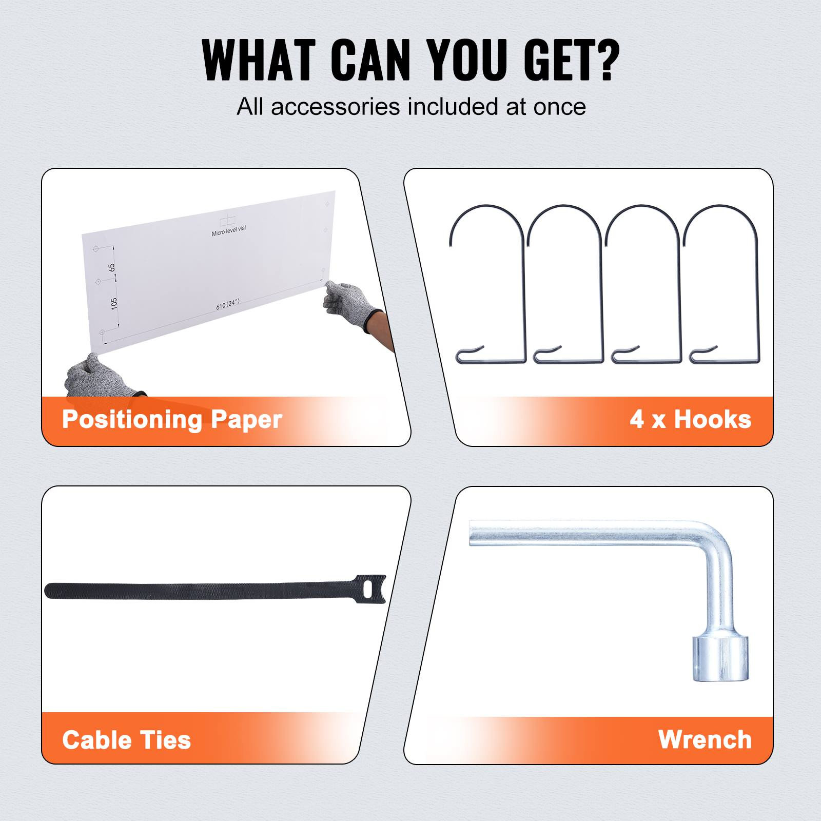 VEVOR 2-Pieces 4x2' Garage Storage Shelving Wall Mounted Heavy Duty ...