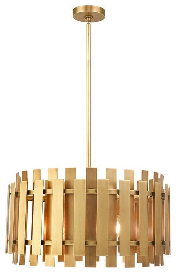 5 Light Pendant in Mid Century Modern Style - 18 Inches wide by 18.5 ...