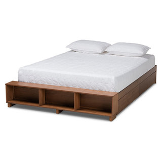 Arthur Platform Bed with Built-In Shelves - Transitional - Platform ...