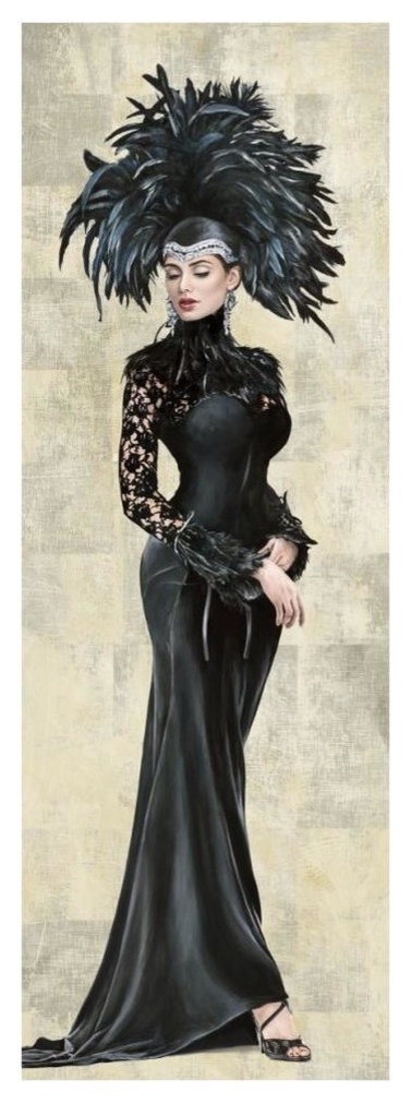 "Deco Princess II" Digital Paper Print by Sonya Duval, 14"x38", 26"x74 ...