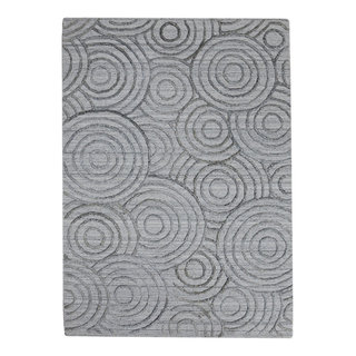 HAND WOVEN FLAT WEAVE KILIM POLYESTER AREA RUGS -Rectangle,Light Gray ...